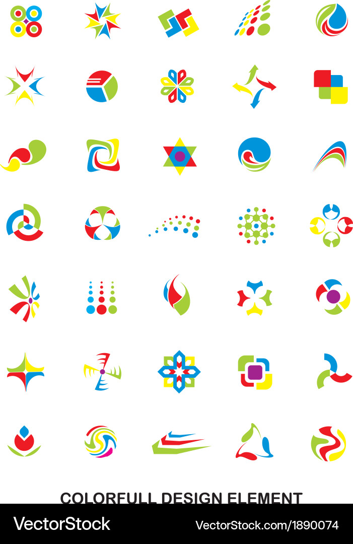 Colorful design element Royalty Free Vector Image