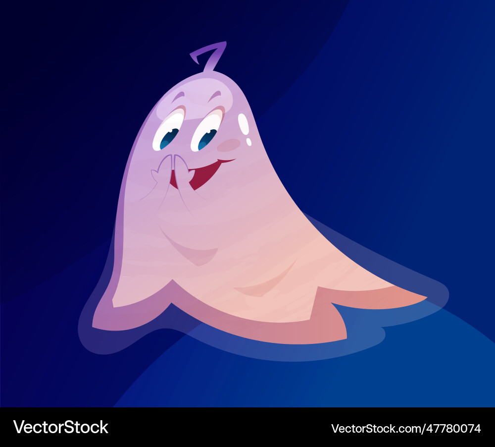 Friendly Ghost Sticker Royalty Free Vector Image