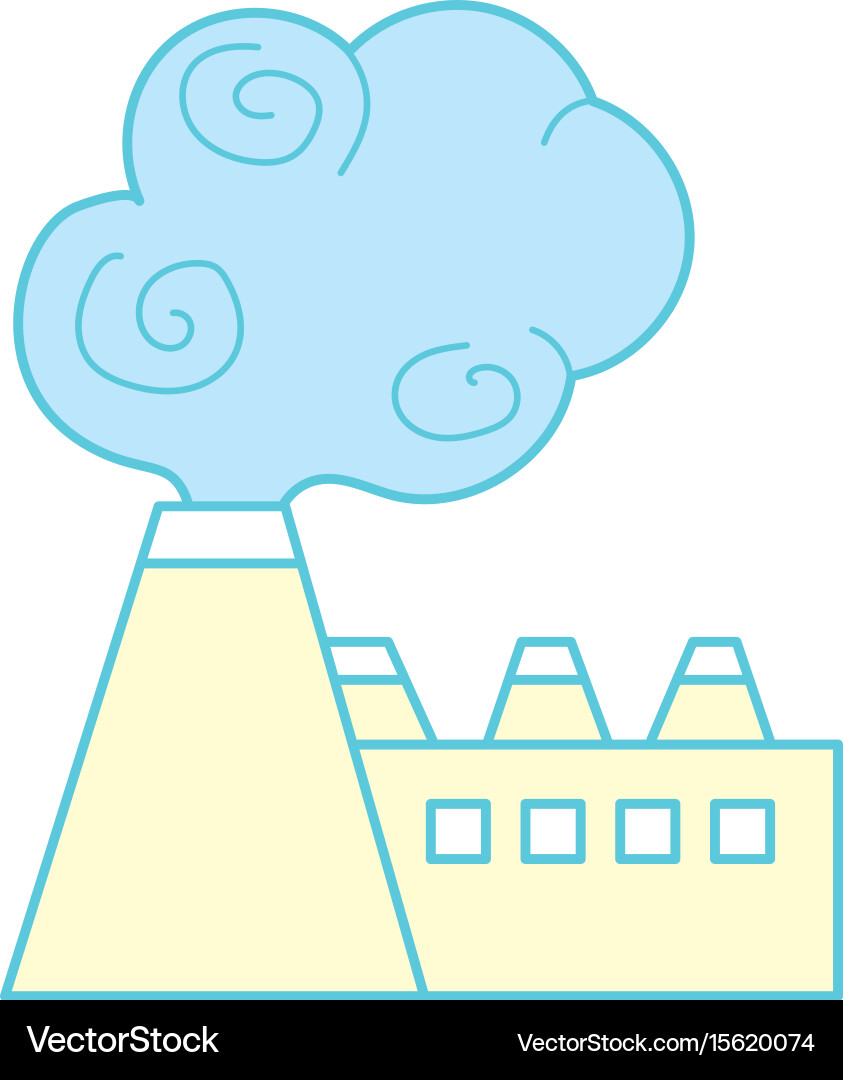 Industrial factory pollution with toxic Royalty Free Vector