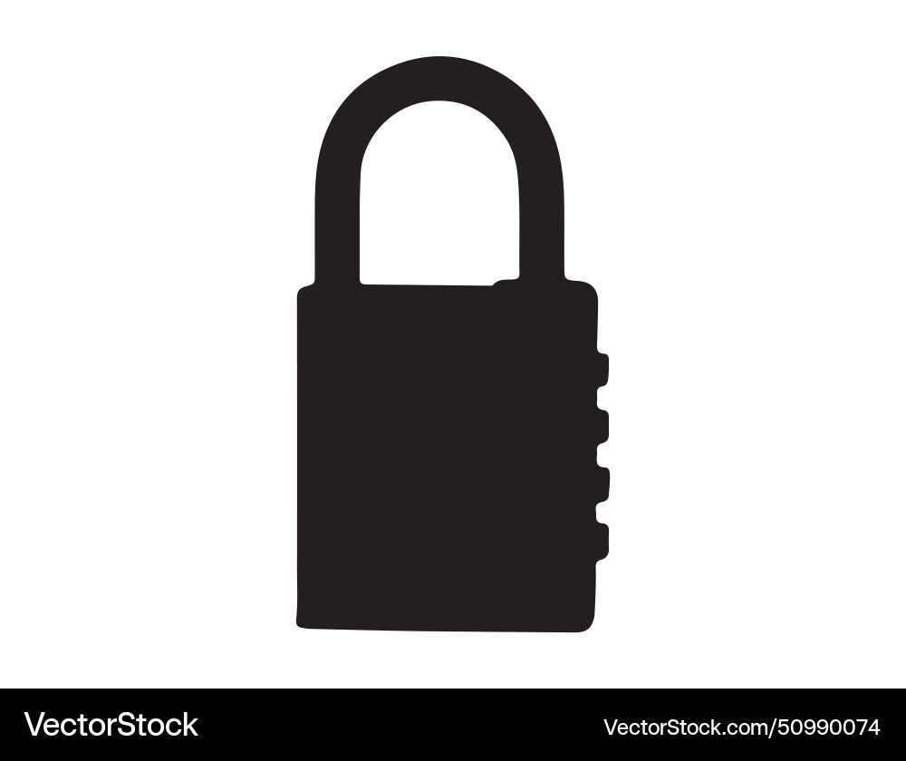 Lock silhouette art Royalty Free Vector Image - VectorStock