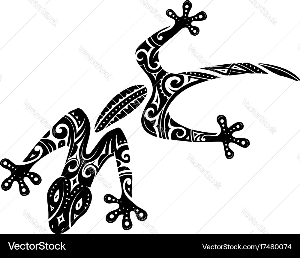 Maori Lizard Tattoo