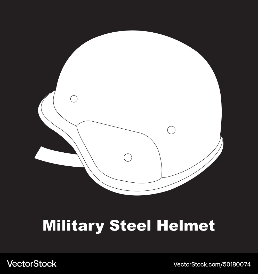 Military steel helmet icon Royalty Free Vector Image