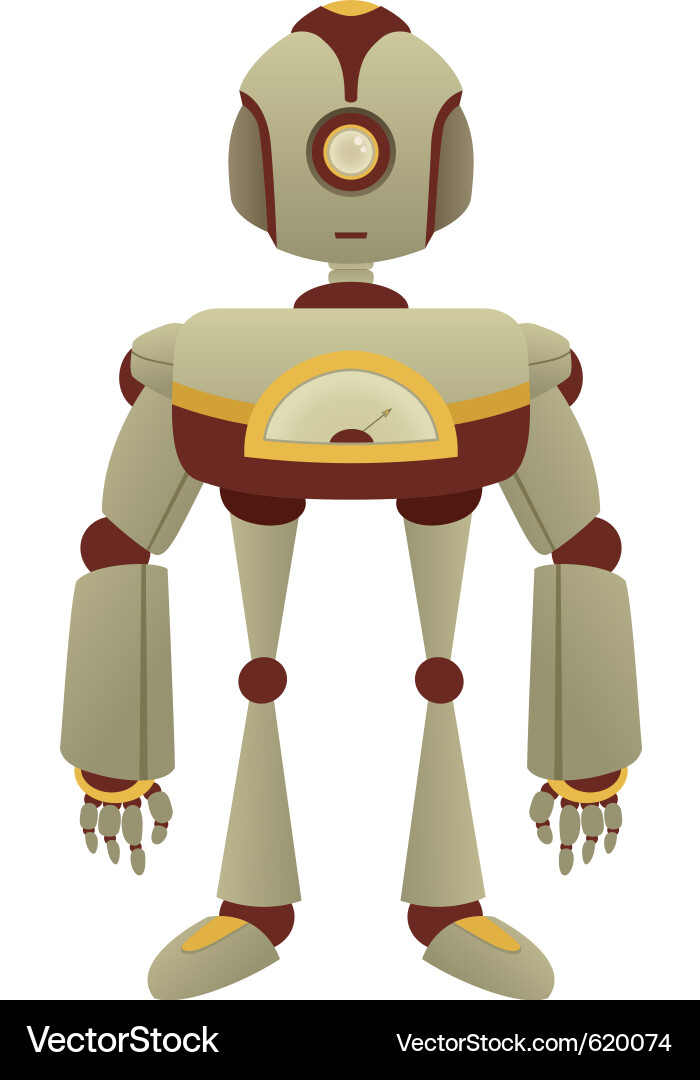 Retro robot Royalty Free Vector Image - VectorStock
