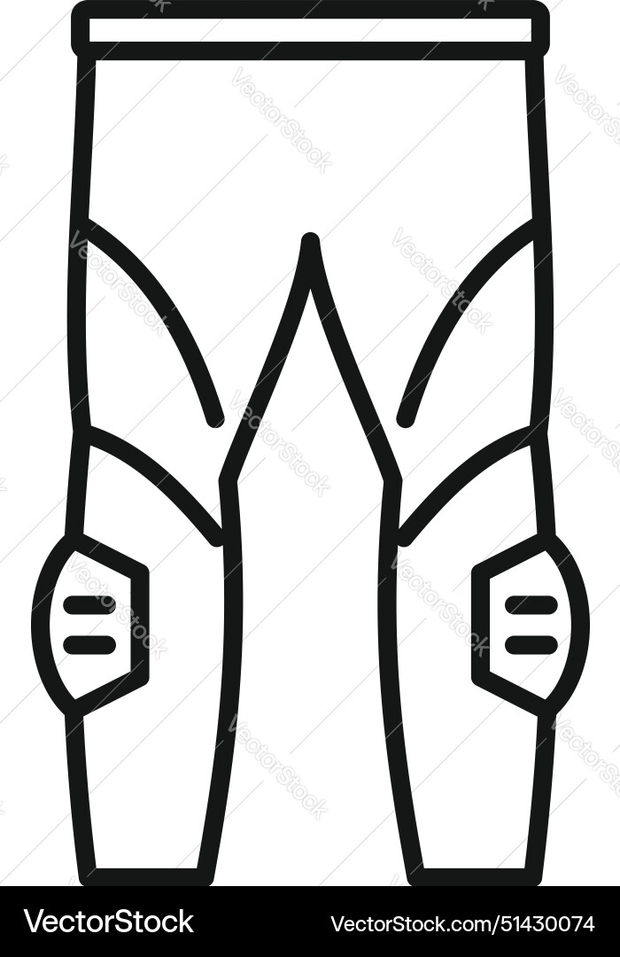 Sports compression pants line icon Royalty Free Vector Image