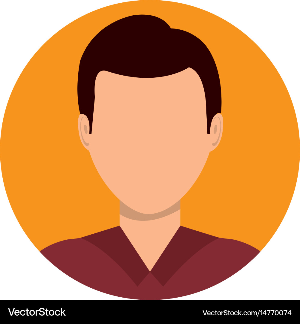 Young man profile Royalty Free Vector Image - VectorStock
