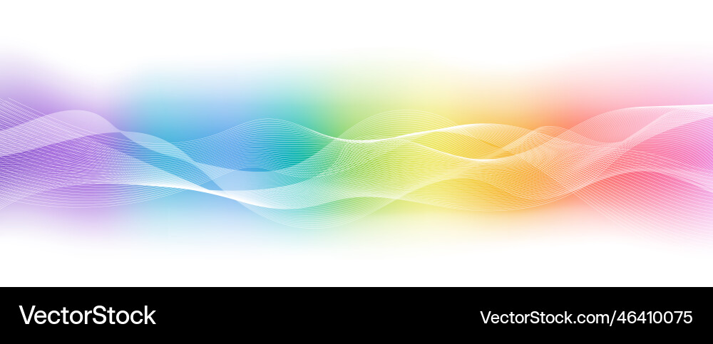Abstract bright wave isolated white background Vector Image