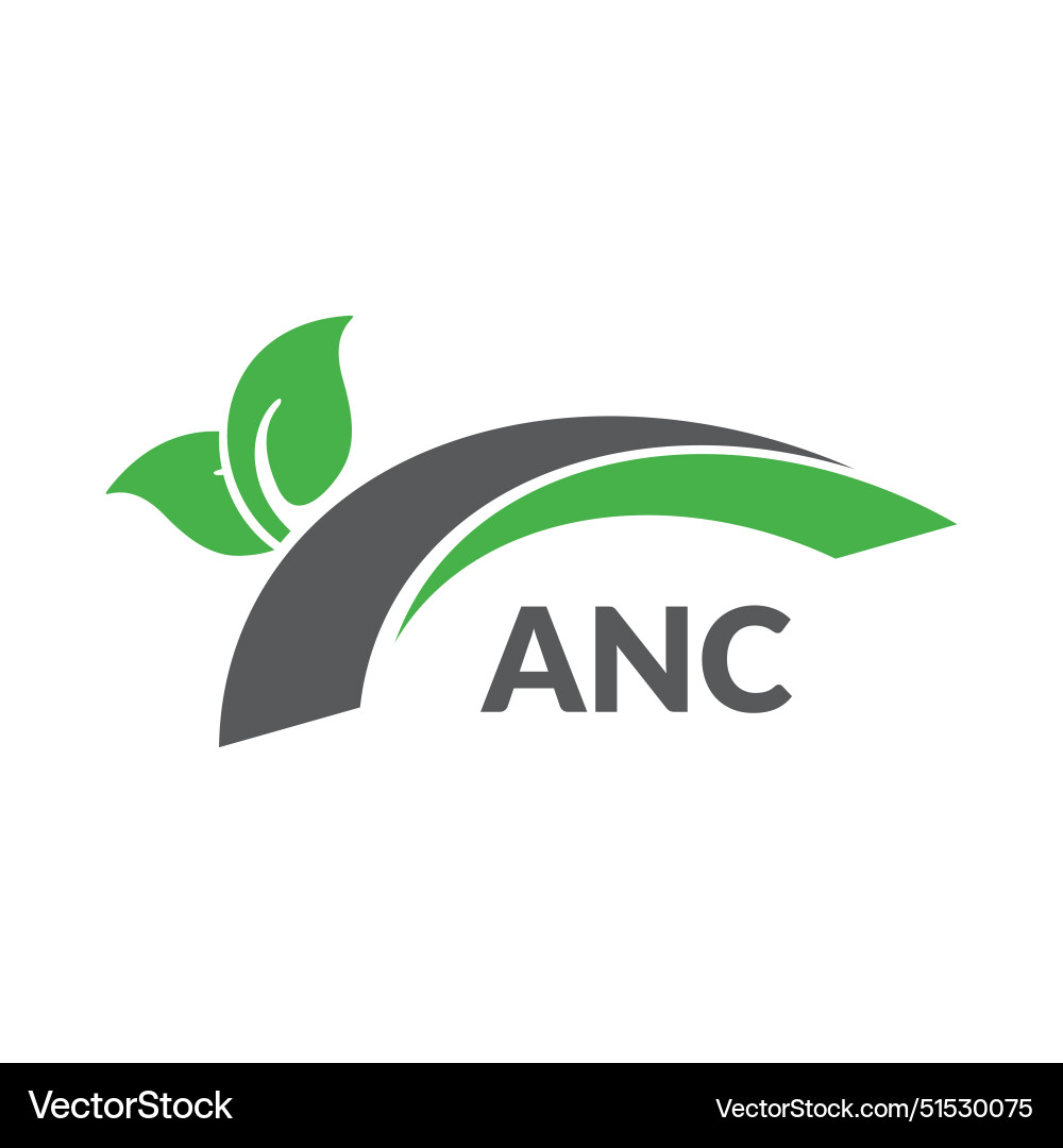 Anc letter logo design on white background Vector Image