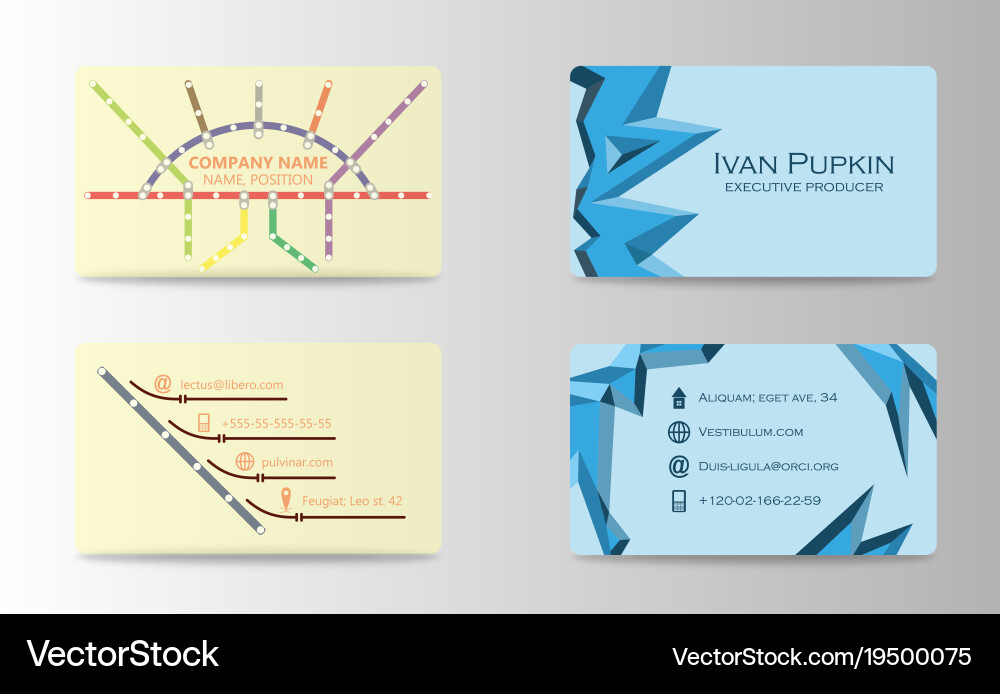 Business card in individual style Royalty Free Vector Image