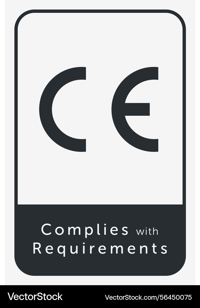 Ce marking european conformity symbol Royalty Free Vector