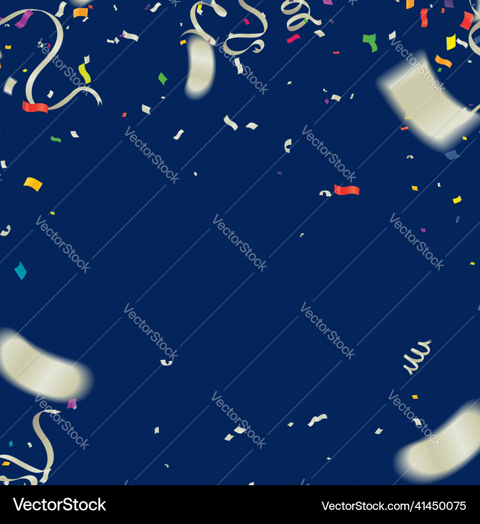Celebration background template with confetti Vector Image