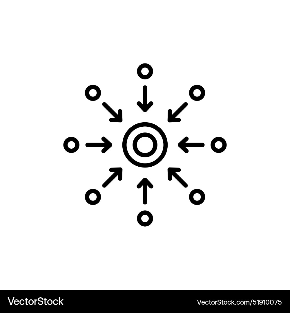 Centralized network icon ideal for technology Vector Image