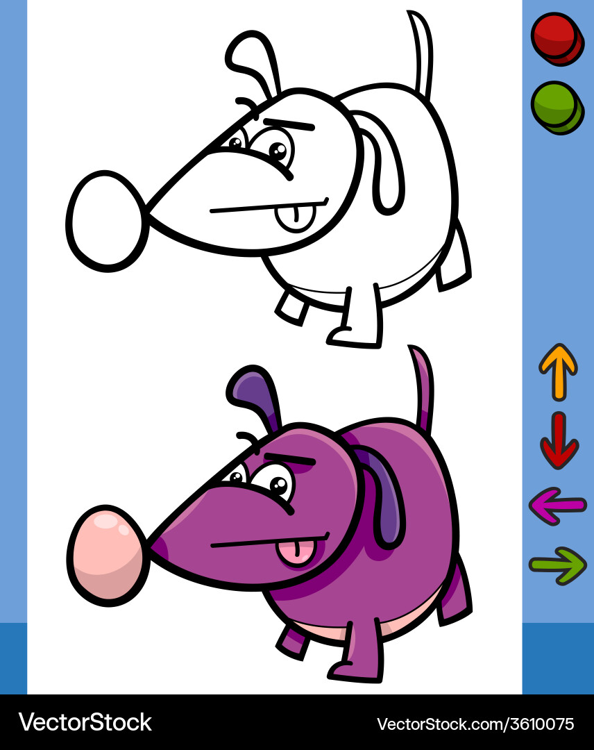 Dog game character cartoon Royalty Free Vector Image