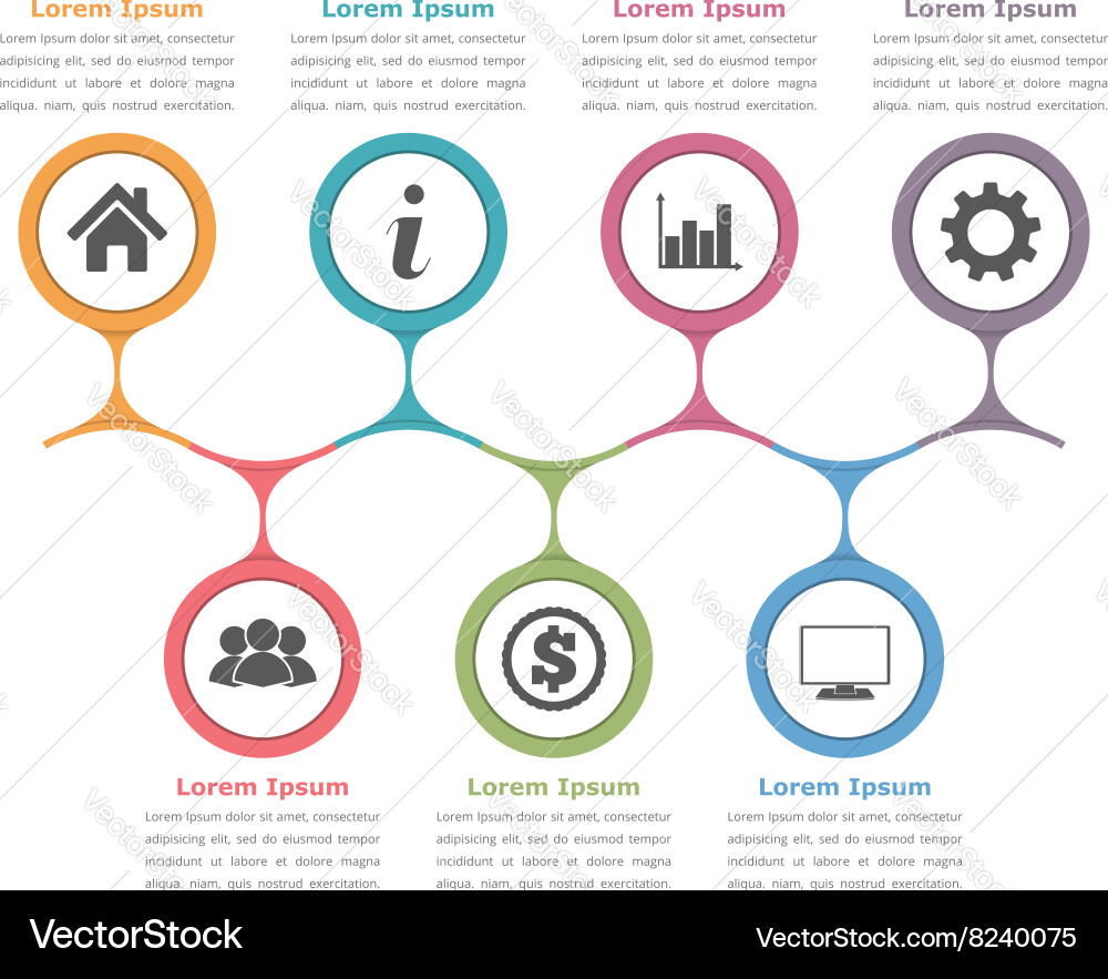 Flow chart template Royalty Free Vector Image - VectorStock