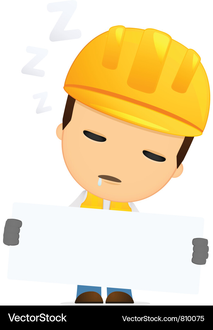 Funny cartoon builder Royalty Free Vector Image