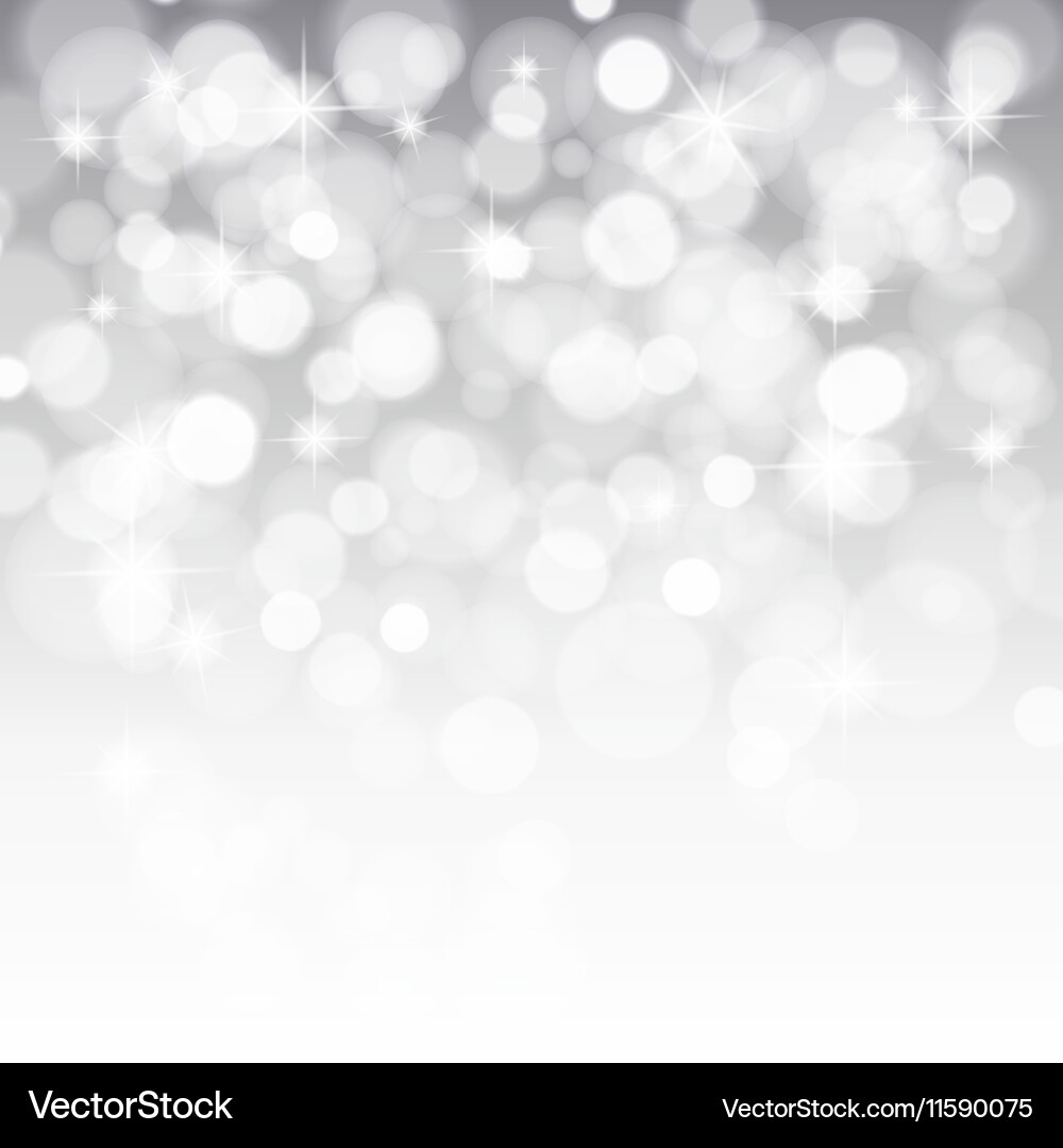 Glittery lights silver abstract christmas Vector Image