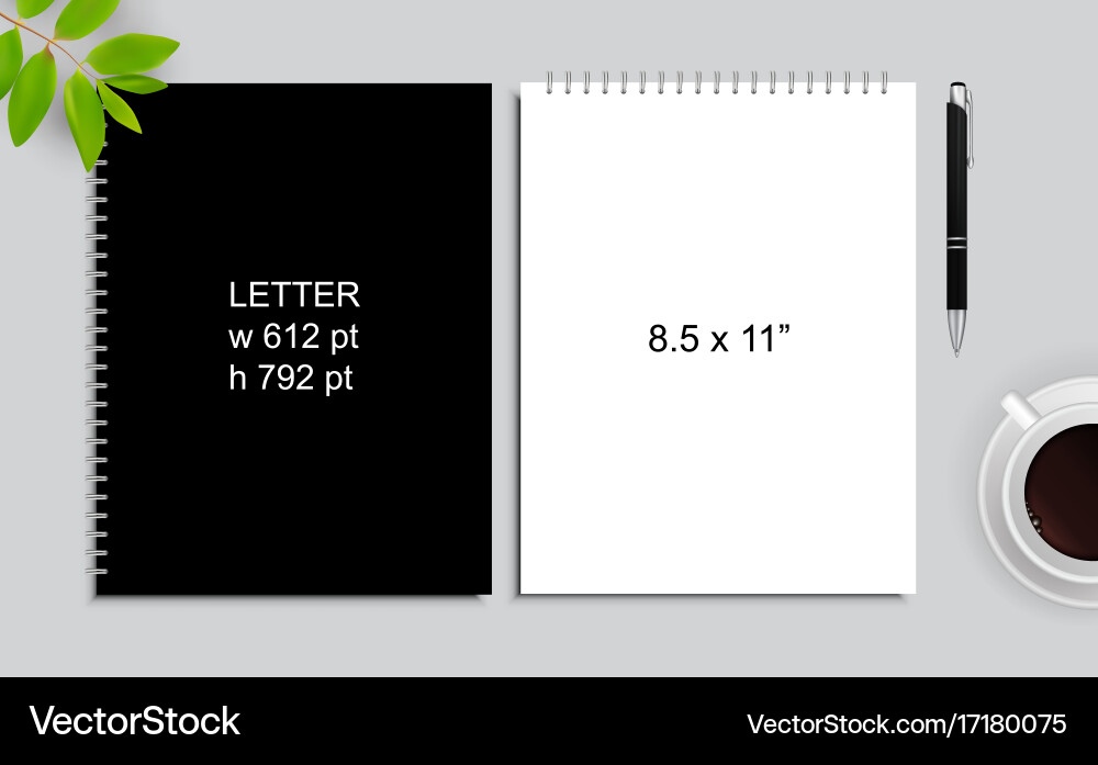 Notepad and pen Royalty Free Vector Image - VectorStock