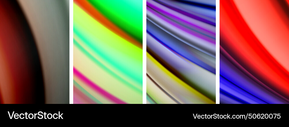 Rainbow style fluid color wave line background Vector Image