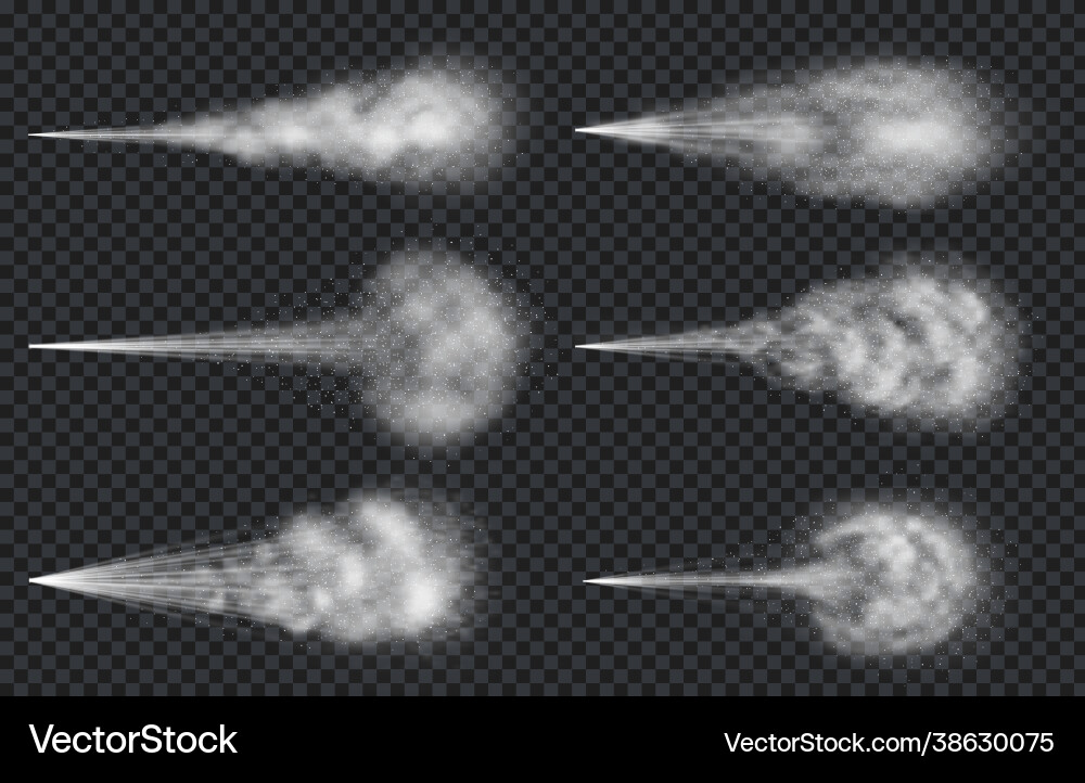 Realistic Mist & Water Spray Royalty Free Vector Image