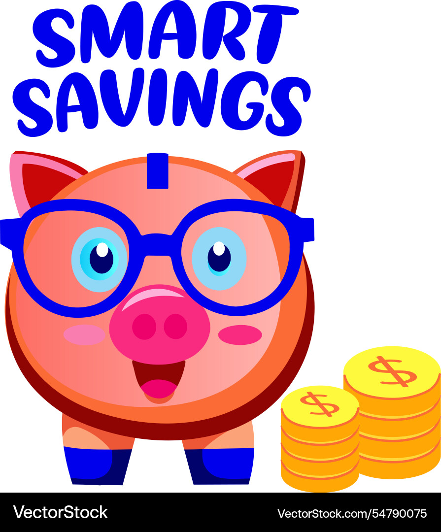 Smart savings Royalty Free Vector Image - VectorStock