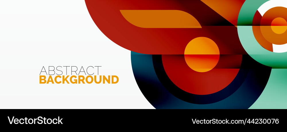 Abstract round shapes background minimalist Vector Image