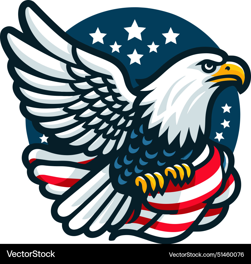 American eagle design with bald like Royalty Free Vector