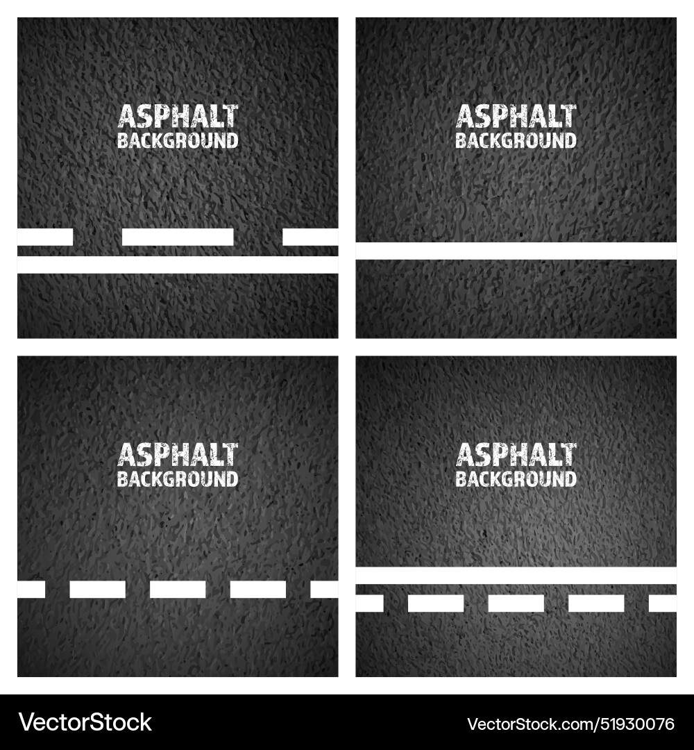 Asphalt road with white lane marking concrete Vector Image