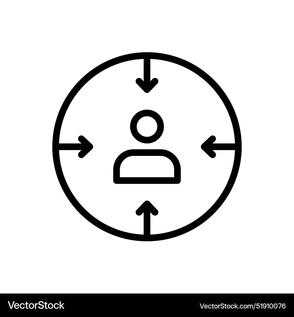 Centric consumer icon perfect for customer focus Vector Image