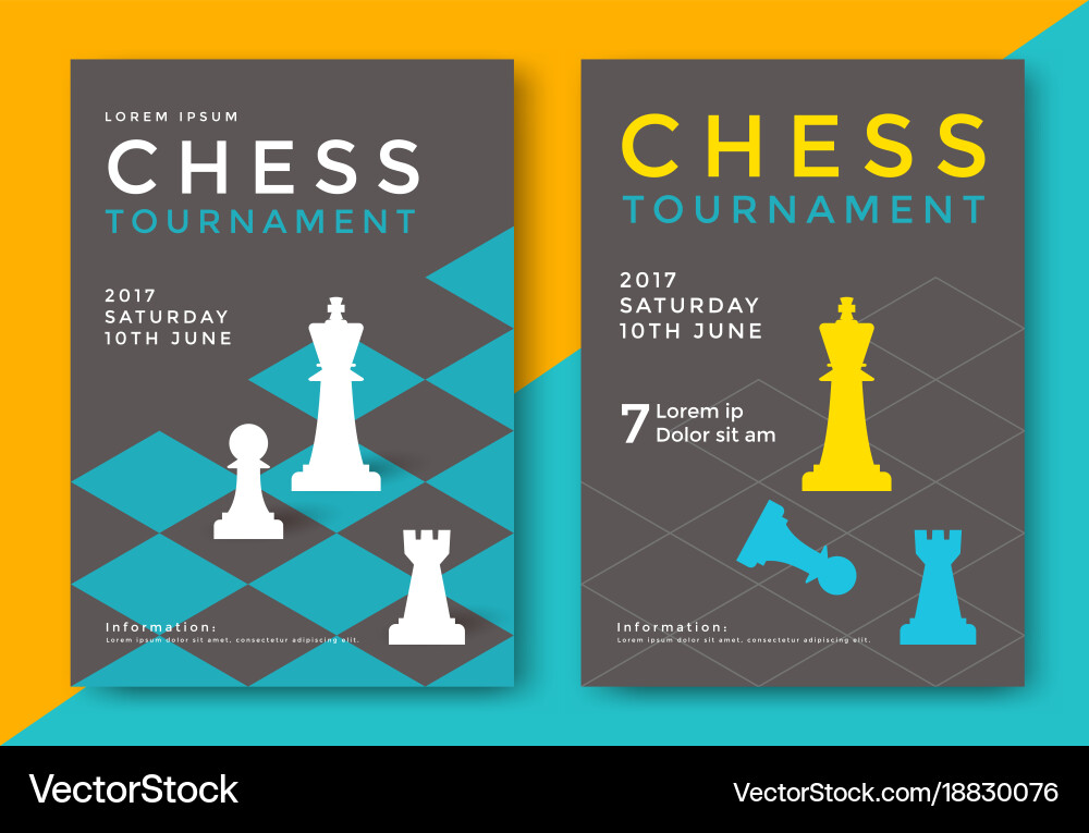 Chess tournament poster Royalty Free Vector Image