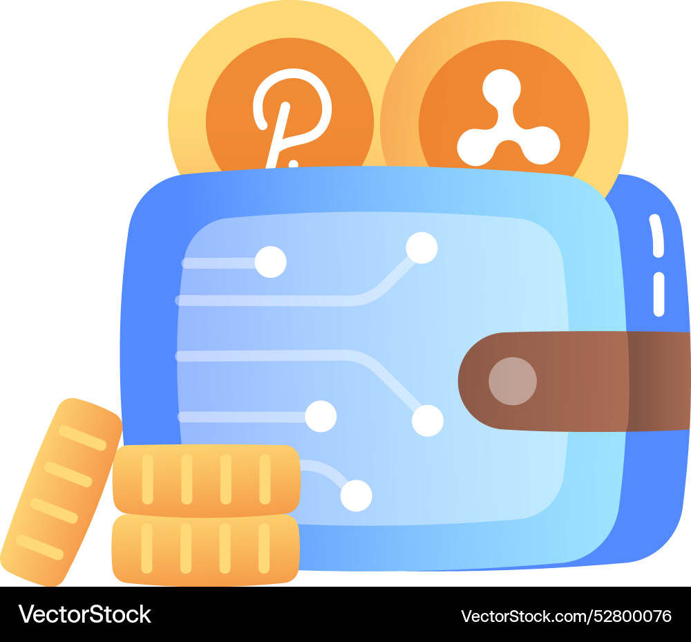 Crypto wallet Royalty Free Vector Image - VectorStock