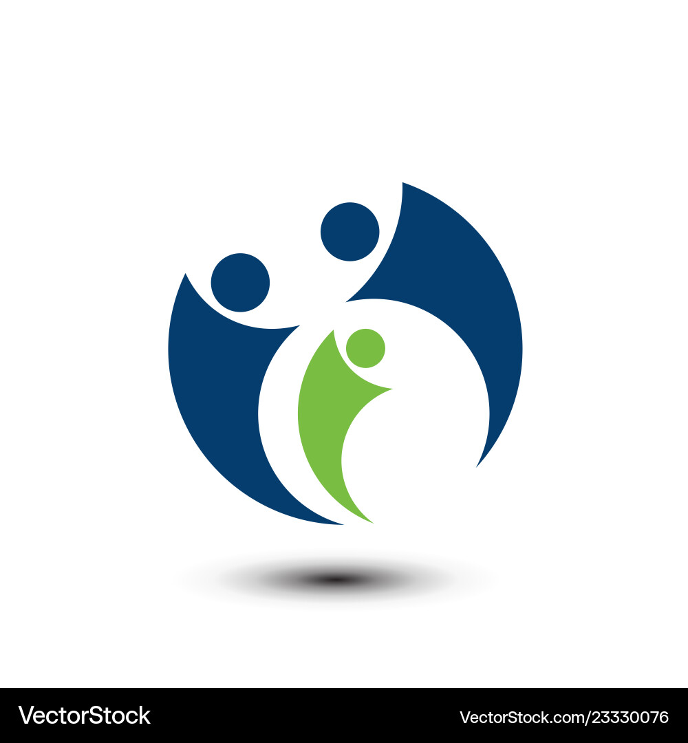 Happy family logo Royalty Free Vector Image - VectorStock