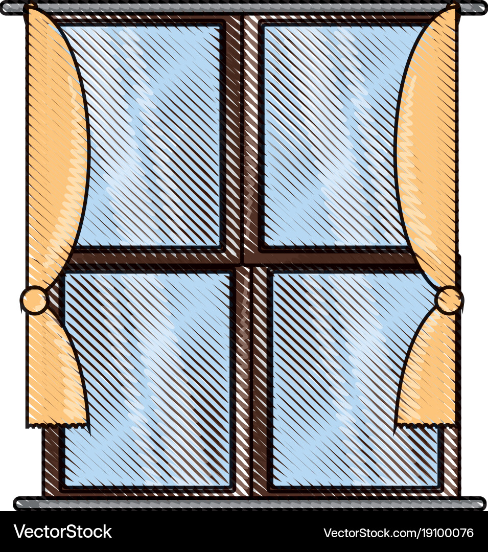 House windows design Royalty Free Vector Image