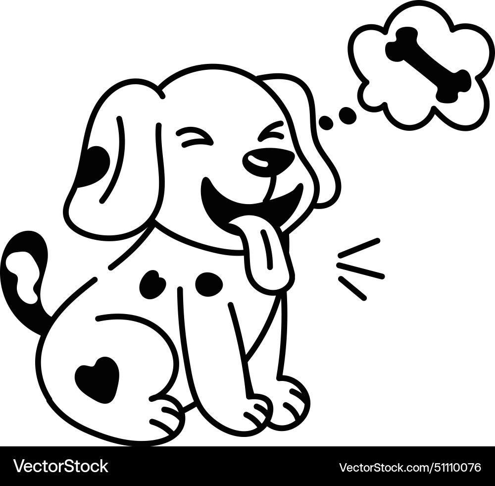 Hungry dog Royalty Free Vector Image - VectorStock