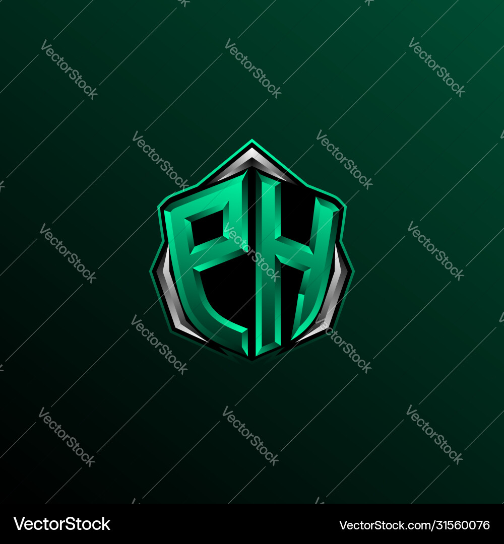 Initial ph logo design Royalty Free Vector Image