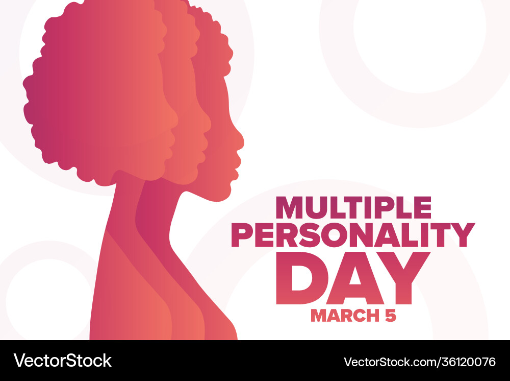 National multiple personality day march 5 Vector Image