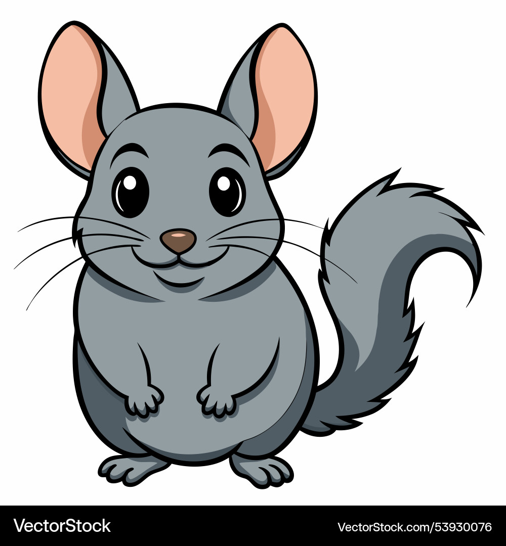 Rodents animal flat on white background Royalty Free Vector