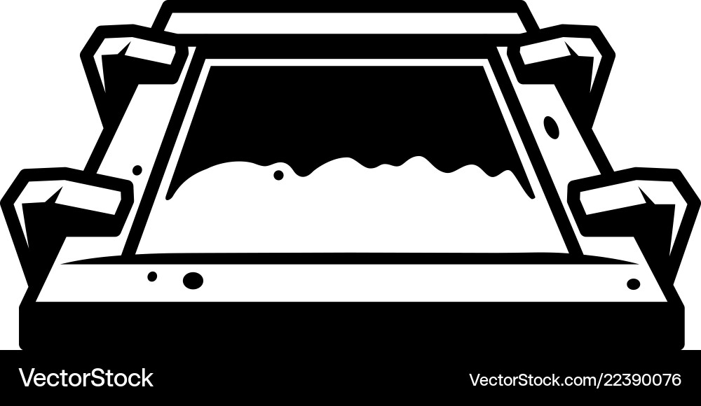 Vintage screen printing silkscreen concept Vector Image