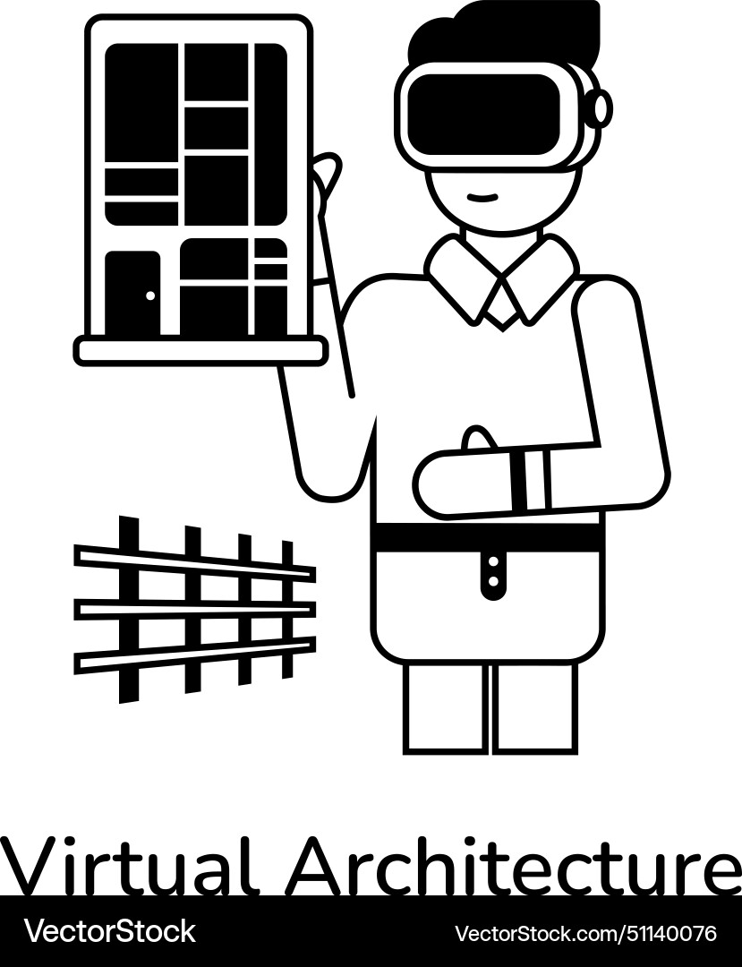 Virtual architecture Royalty Free Vector Image