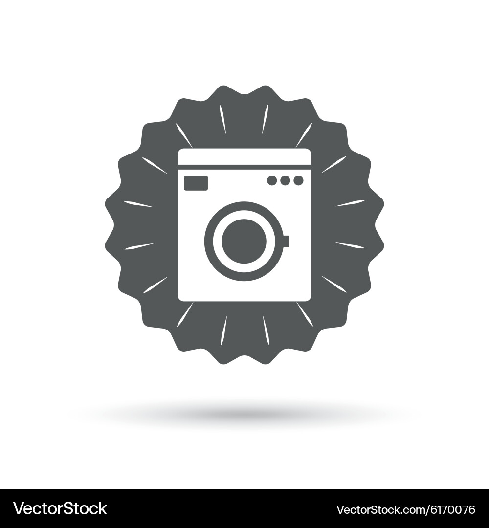 Washing machine icon home appliances symbol Vector Image
