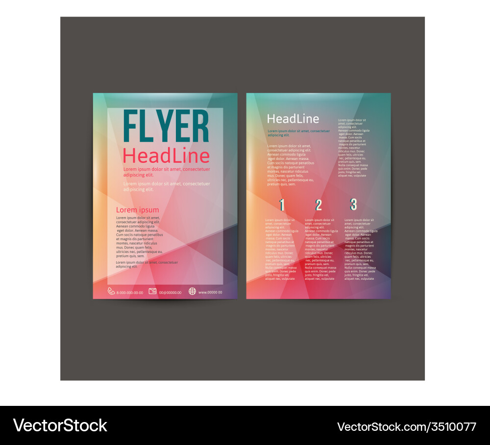 Abstract brochure flyer design Royalty Free Vector Image