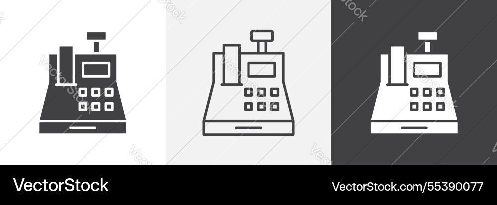 Cash register icons graphics pack Royalty Free Vector Image