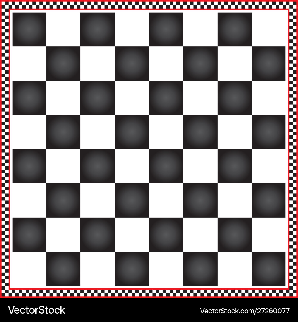 Chess board with decorative border Royalty Free Vector Image