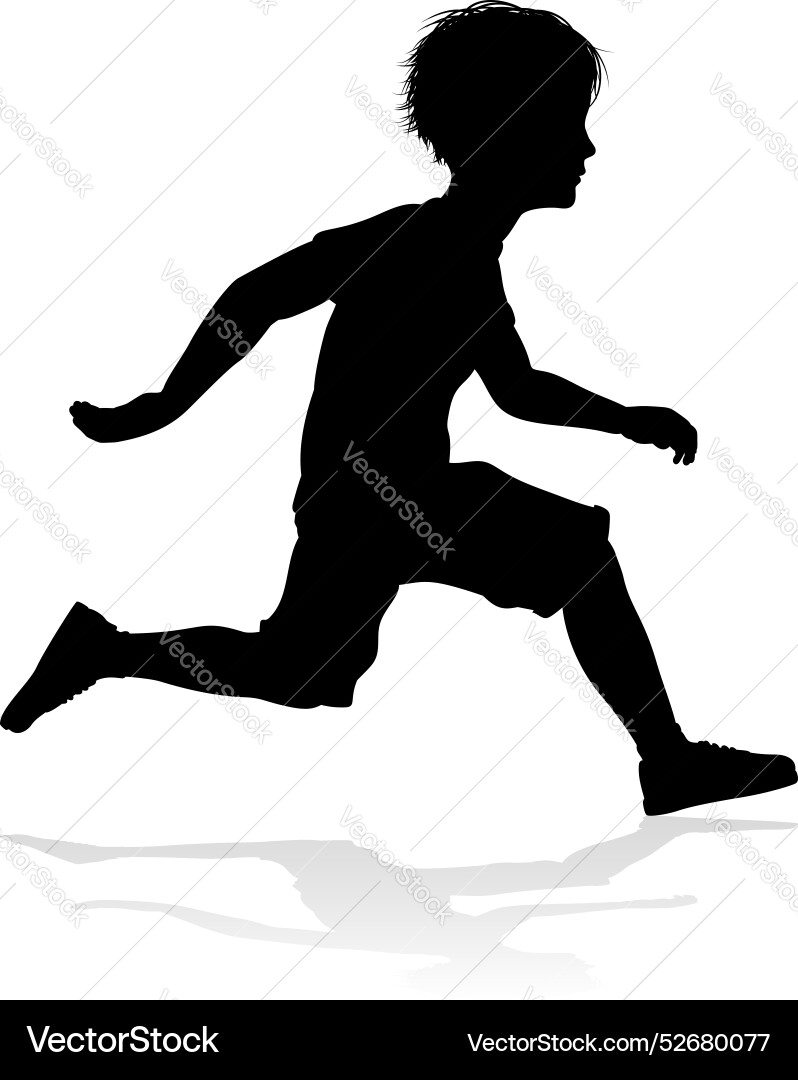 Child person silhouette Royalty Free Vector Image