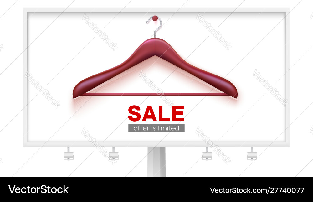 Clearance sale offer is limited empty wooden Vector Image