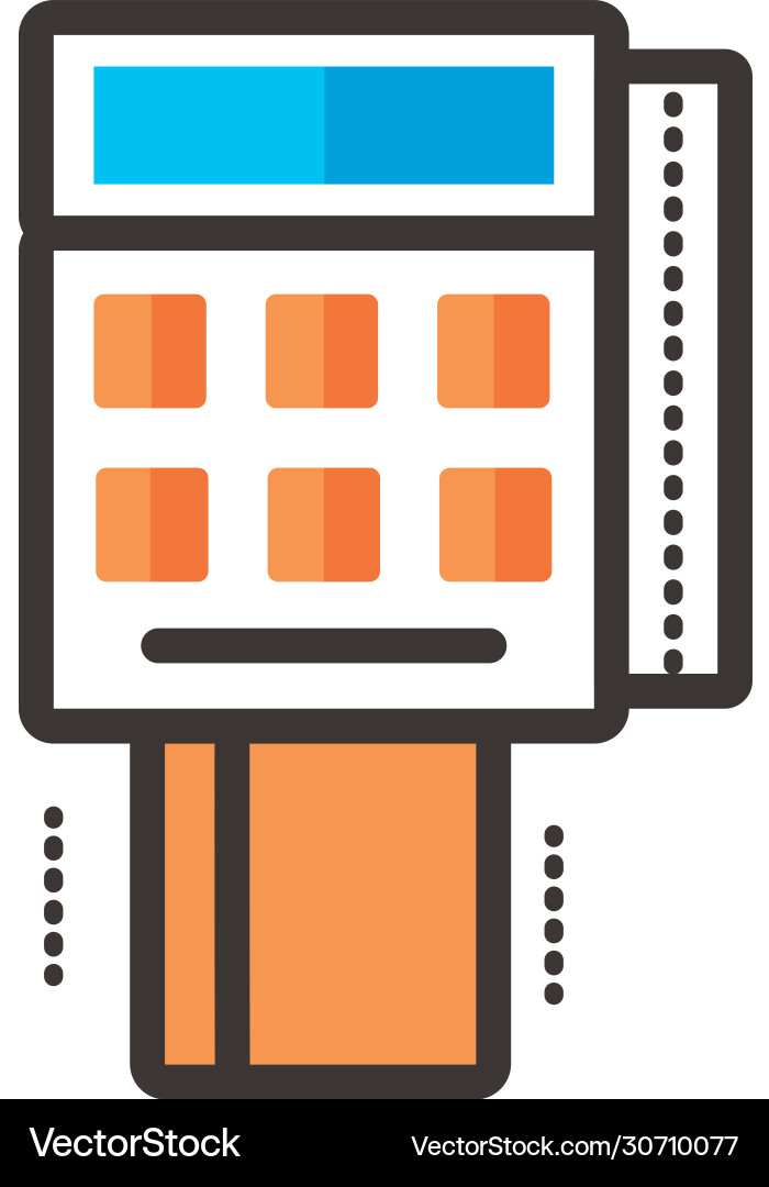 Credit card with voucher line and fill style Vector Image