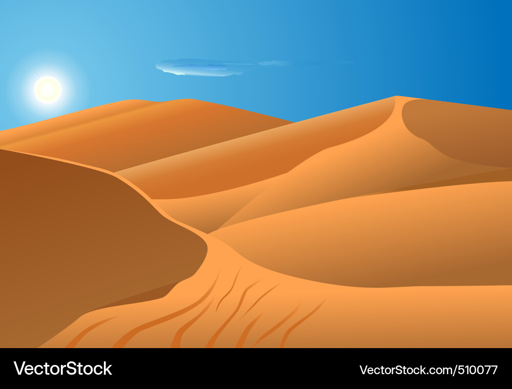 Desert dunes Royalty Free Vector Image - VectorStock