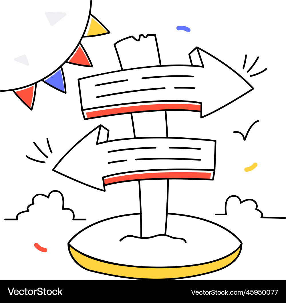 Direction board Royalty Free Vector Image - VectorStock