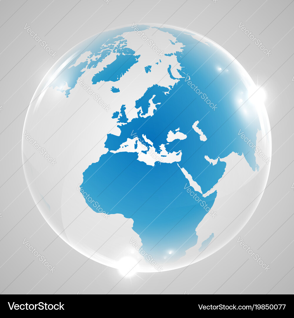 Earth globe Royalty Free Vector Image - VectorStock