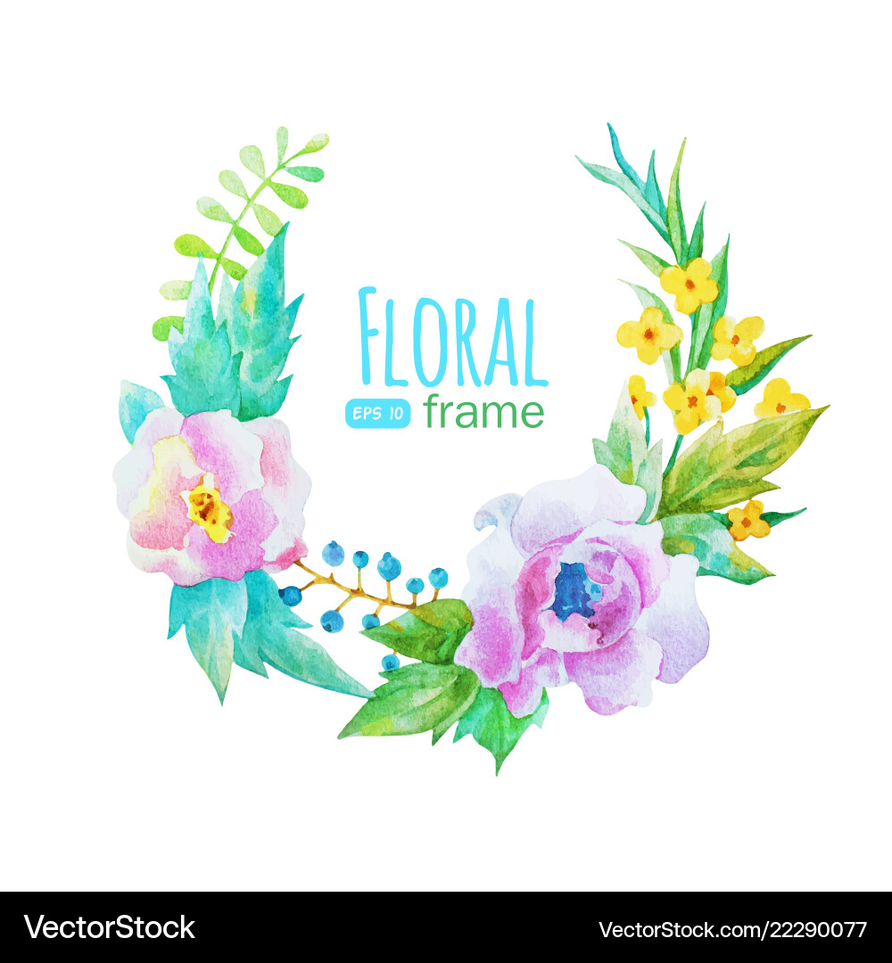 Flowers frame Royalty Free Vector Image - VectorStock