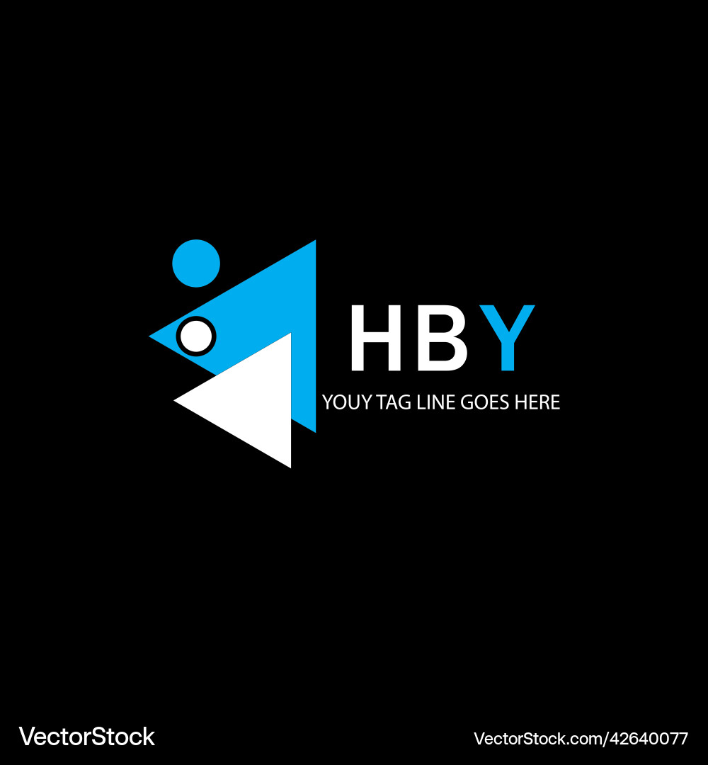 Hby letter logo creative design with graphic Vector Image