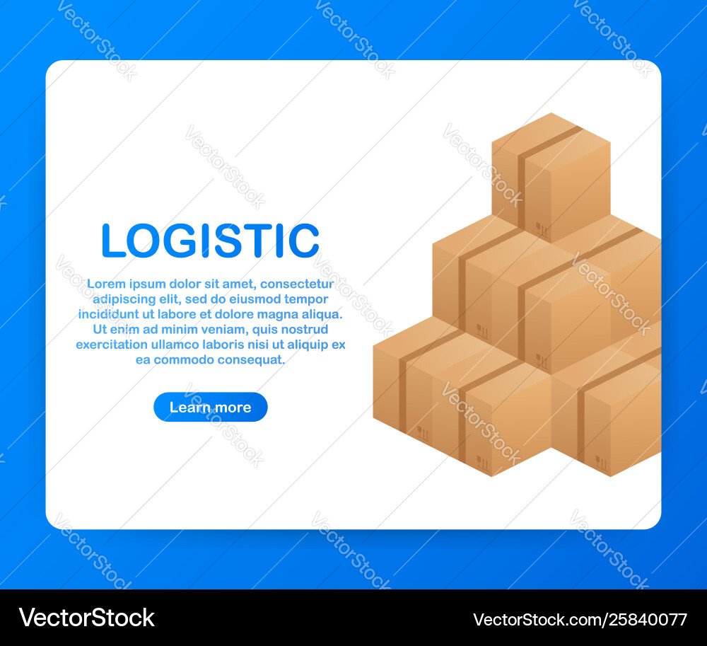 Isometric logistics and delivery infographics Vector Image